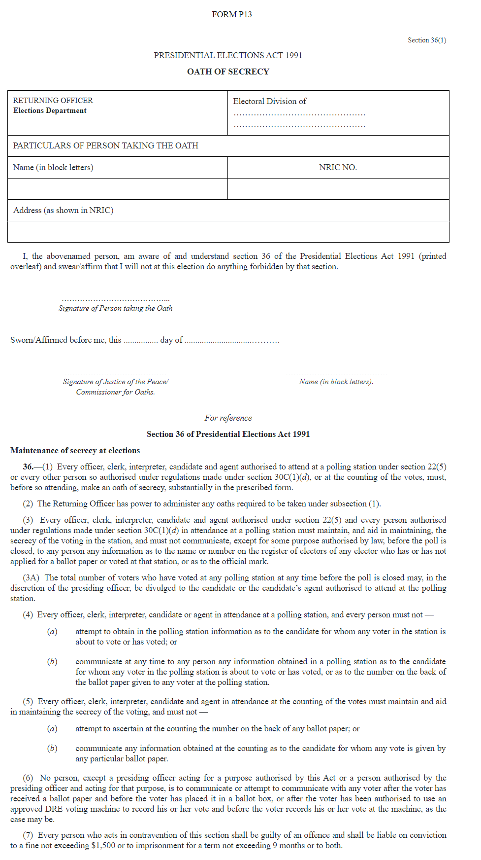 ELD has new oath of secrecy form for presidential elections – no longer ...