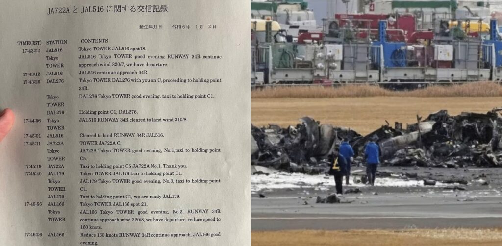 Air traffic control transcript reveals Japan Coast Guard plane was not ...